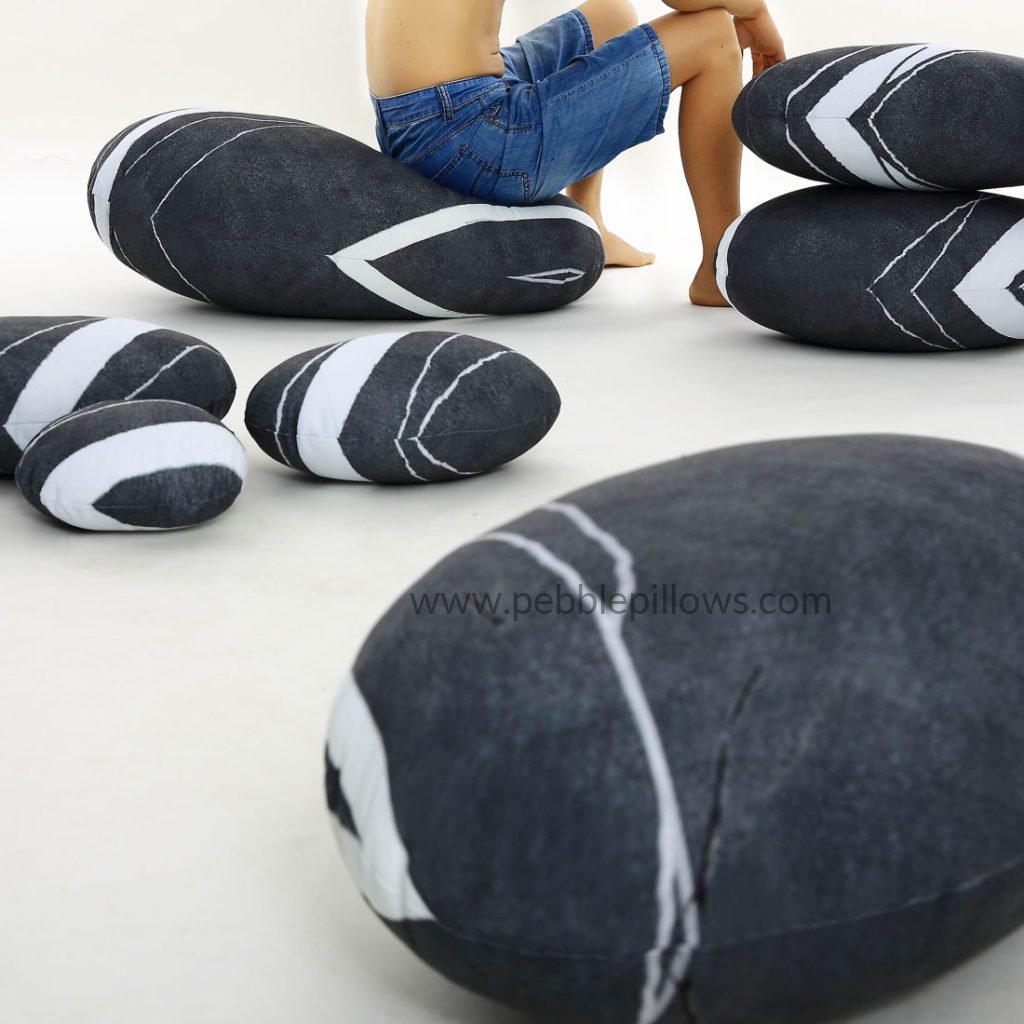 Decorative Throw Pebble Pillows That Look Like Pebble Rock Living Stone ...
